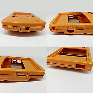 Cowhilan Replacement IPS Full Housing Shell Case + Screwdrivers Compatible with Gameboy Color GBC IPS Highlight Screen Console, Orange