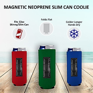 Blank Magnetic Slim Can Coolie (Royal Blue, 2 Pack)