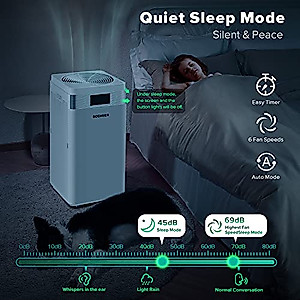 Gocheer Air Purifiers for Home Large Room, CADR 1000 Covers 2500 Sq ft, Captures 99.98% of Particle, H13 True HEPA Filter for Allergies Pets Smoke Asthma Quiet Extra Large Room Air Purifiers