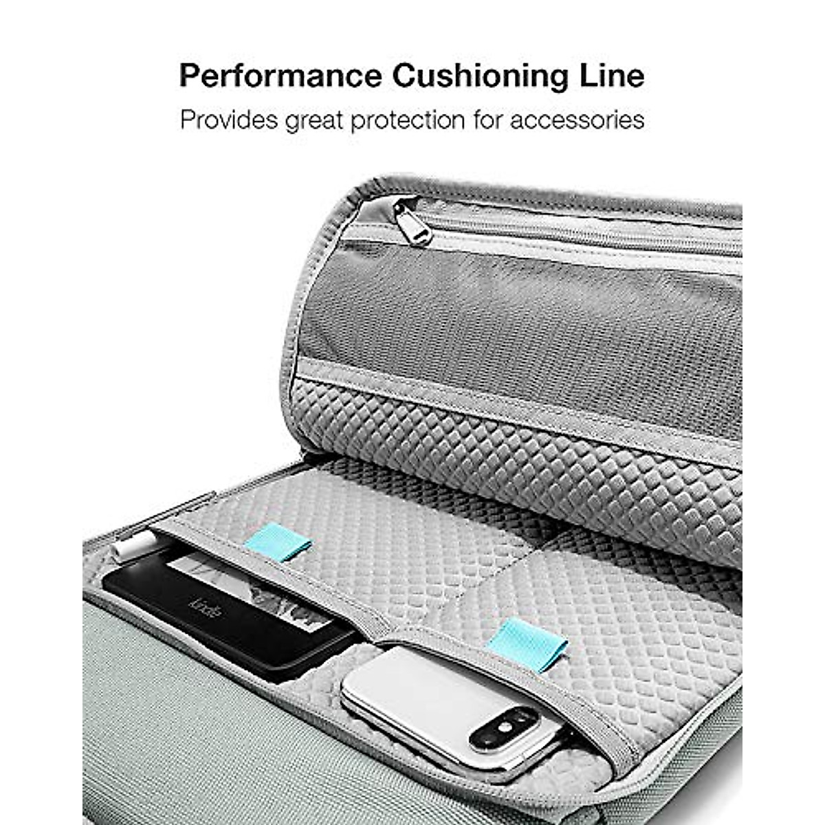 tomtoc Laptop Tablet Sleeve for 12 Inch MacBook Retina Display A1534, 10.9-inch iPad Air 4 | 11 iPad Pro with Magic/Smart Keyboard Folio or Logitech Slim Folio Pro Case, Organized Accessories Pocket