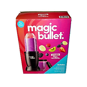 Magic Bullet 7-Piece 250 Watts Personal Blender 18 oz. MBR-0701AKP, All Black