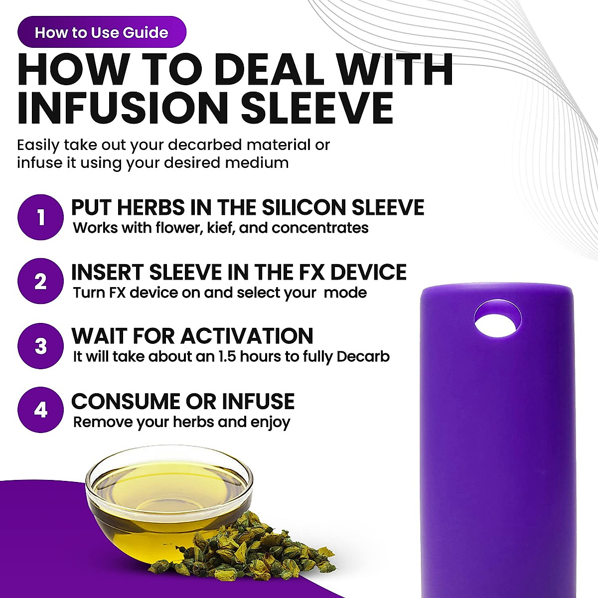 Ardent FX Silicone Concentrate and Infusion Sleeve BPA-free Designed to Make the Decarb and Infusing Process Easier