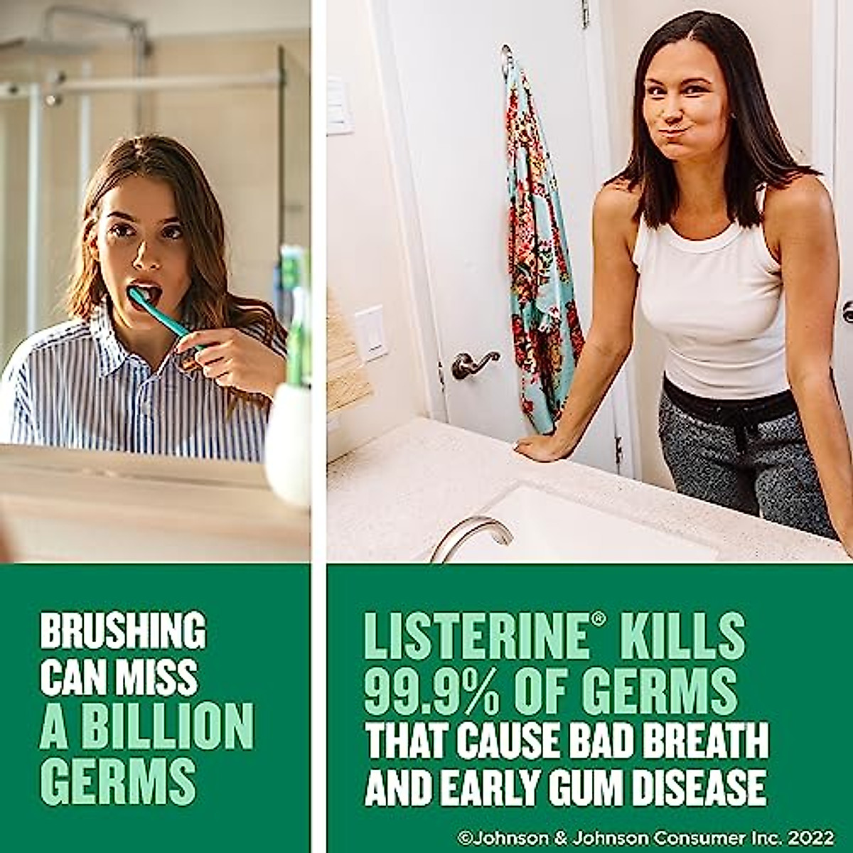 Listerine Freshburst Antiseptic Mouthwash for Bad Breath, Kills 99% of Germs That Cause Bad Breath & Fight Plaque & Gingivitis, ADA Accepted Mouthwash, Spearmint, 1.5 L
