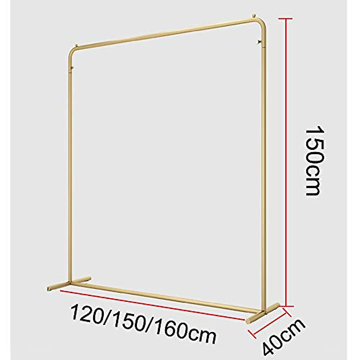 Iron Continental Clothes Rail,Strong Shelf Multifunctional Clothing Tidy Rail, Fashion/Golden / 120cm