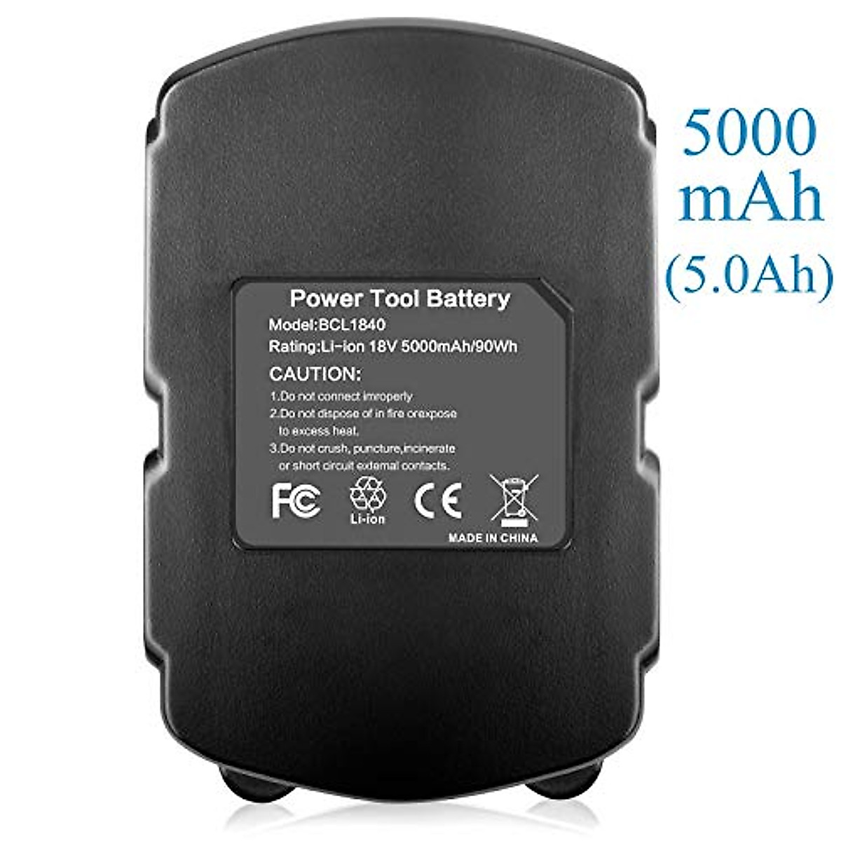 [1Pack] 18V 5.0Ah High Power Battery for Hitachi Power Tools Fit BCL1815 BCL1820 BCL1825 BCL1830 BCL1840 EBM1830 327730 327731 18-Volt Battery