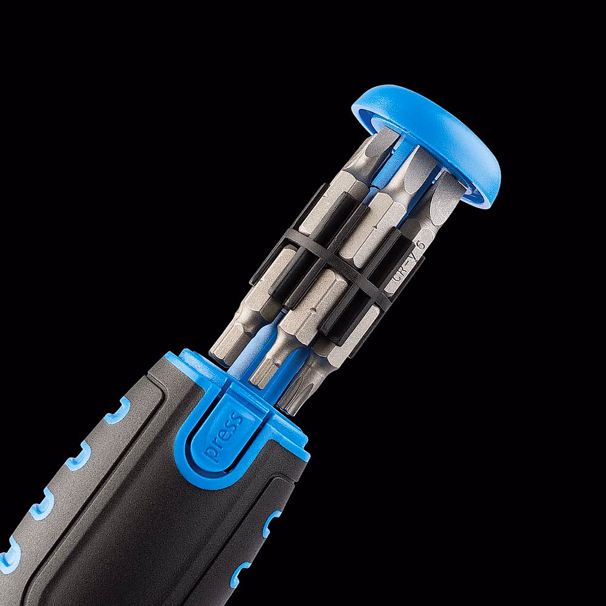 Draper 13 Piece Ratchet Screwdriver Set | Internal Storage | 12x25mm Bits | DIY Home Professional and Car Kit | Flathead, Cross Slot, Hex and Tx-Star Hand Tools | 70442