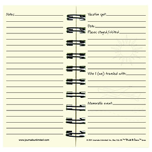 Vacation, The Travelers Journal - MINI Kraft Brown with Hard Cover (prompts on every page, recycled paper, read more...)