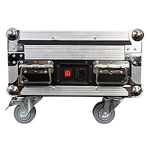 Rockville Best 50 Pack Black, 8 Rechargeable Wash Lights with Charging Flght Case, Wireless DMX, Includes Remote, 15 Hour Battery Life, Perfect for Events, Parties & DJs