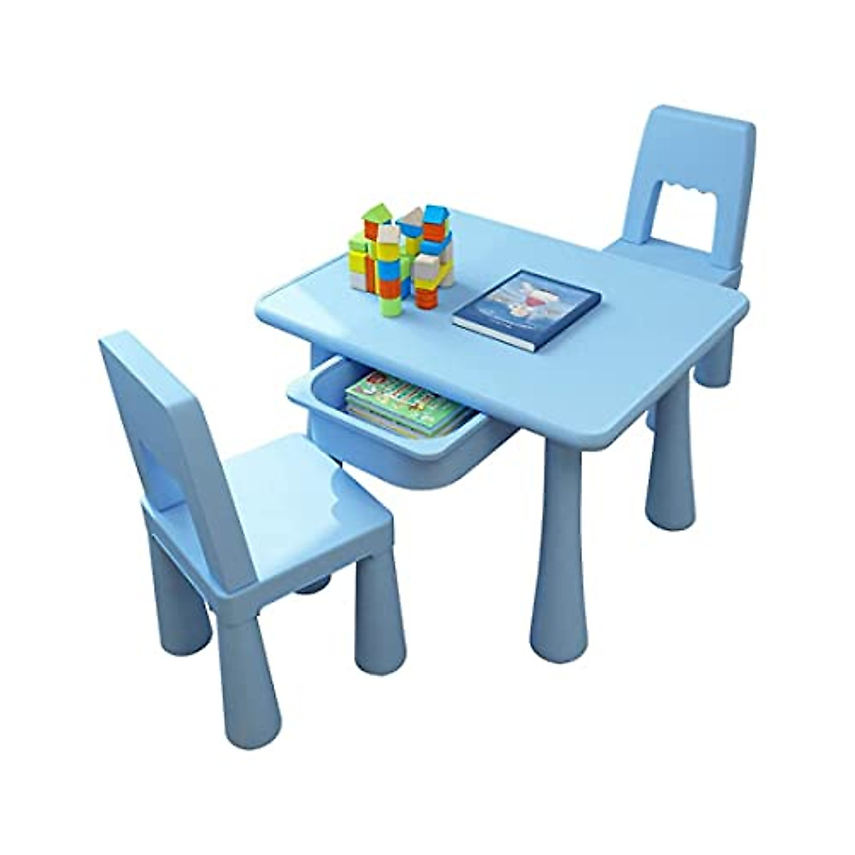 Walnut Healthy Safety PP Children's Game Study Table Chair Parent-Child Game Desk Baby Kids Furniture (Color : D)