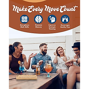 WE Games Wooden Cribbage Board Game Set, Continuous 3 Track for 2-3 Players, Travel Cribbage Board with Card Storage, Includes 9 Metal Pegs & Deck of Cards, Card Games, Classic Board Games for Adults