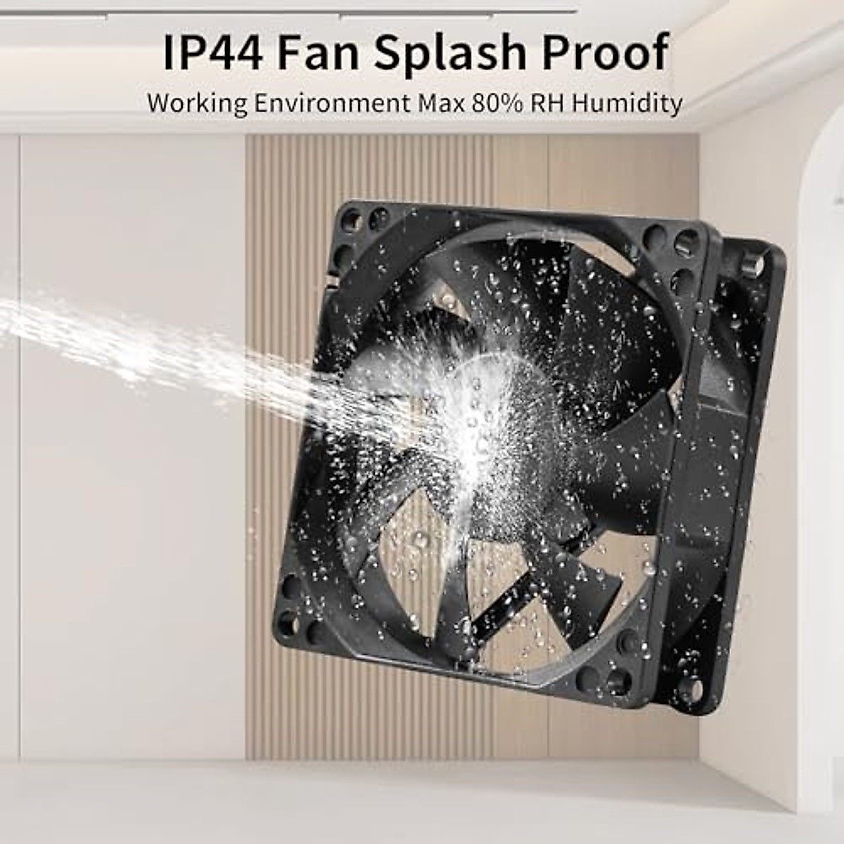 80mm Moisture-Proof Fan 2-Pack 12V DC 8025 High Airflow Cooling Fan 2 Wire 3Pin 3500RPM For rv fridge