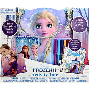 Tara Toys Frozen 2 Enchanted Activity Tote - Ultimate Princess Adventure Bag with Coloring Books, Stickers, and Craft Supplies, Travel-Friendly Holiday Gift for Little and Imaginative Artists, Ages 3+