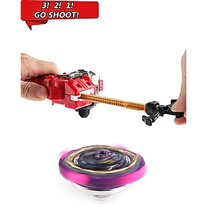 Desamvap Bey Battling Tops Burst B-206 Barricade Lucifer Illegal Bearing Mobius-10 with Sword Launcher Battle Game Set Right Spin DB Dynamite Layer System, Toys Gifts for Kids Children Boys