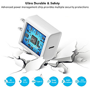 Fast iPhone Charger, Quick 10Foot USBC Wall Charger Phone Charger 2Pack 20W PD USB C Fast Charger Block + 10FT Lightning Fast Charging Cable for iPhone 14/Pro/Pro Max/Plus/13/12/11/XS/XR/X/SE2022/iPad