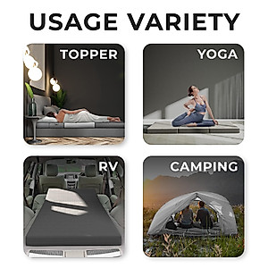 Cozzzi Folding Mattress Full Size for Floor and Traveling with Removable Cover - Lightweight and Portable Folding Mattress for Adults & Kids - Compact and Easy to Storage (75in x 54in x 4in)