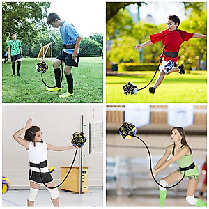 Ainiv Soccer Ball Net Kicker,Soccer Bungee Trainer, Football Kick Trainer, Juggling Soccer Ball Holder,Training Aid Football Skills Practice for Kids Adults, for Size 3 4 5 Footballs