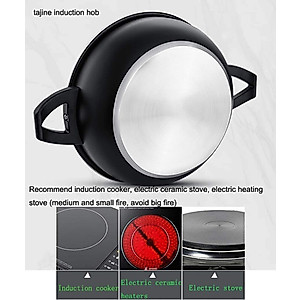 QIANMEI Ceramic Tagine Pot 3.5L Cast Iron Pot|Tagine Pot with Enameled Cast Stainless Steel Base|Easy to Clean|Without Lead Cooking Healthy Food