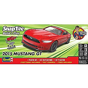 Revell SNAPTITE Build + Play 2015 Mustang GT Model Kit, Red