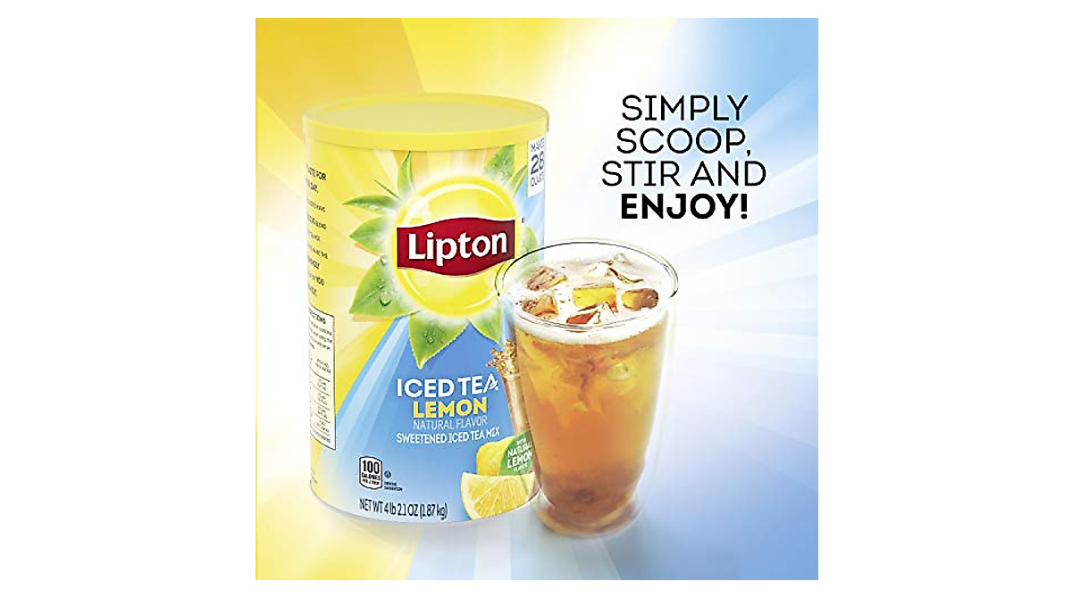 Lipton Lemon Powdered Iced Tea - Refreshing 28 Quarts