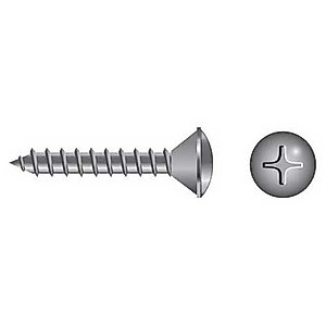 SeaChoice 59598; #6 X 1-1/2 Phillips Head Oval Tapping Screw 6/ Bag Made by SeaChoice