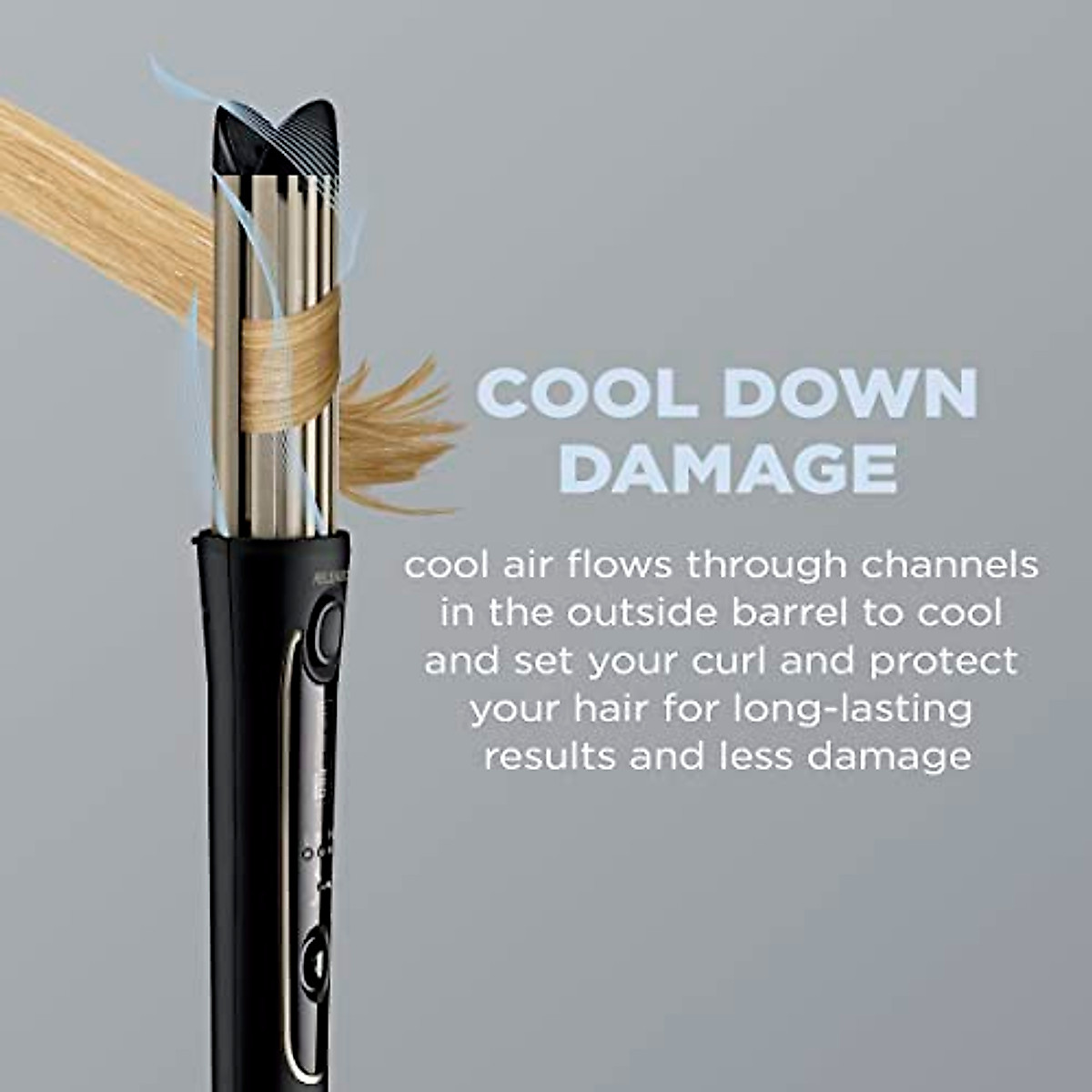 INFINITIPRO BY CONAIR Cool Air Curling Iron, Protects Against Damage and Locks in Style for Effortless Long Lasting Curls & Waves
