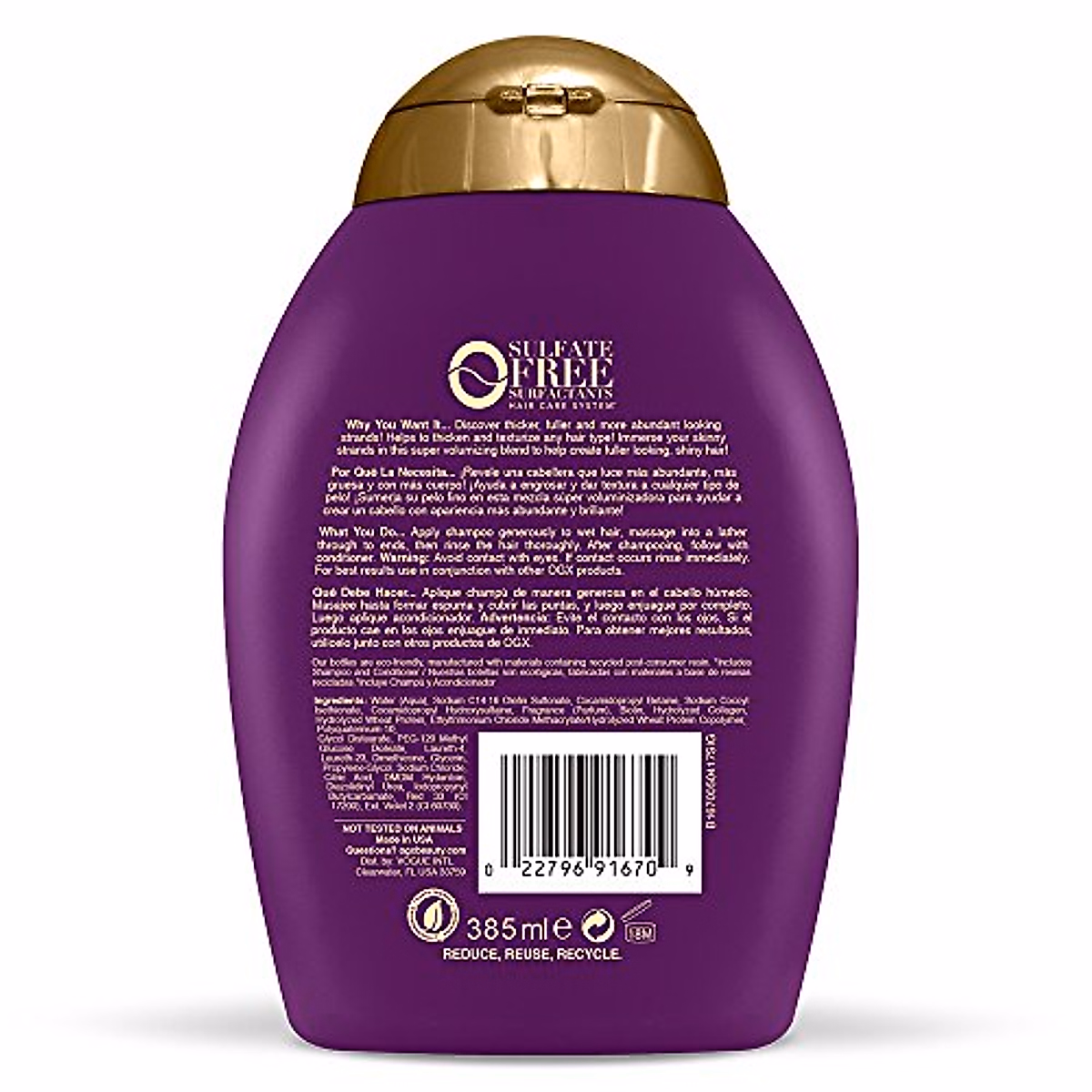 OGX Thick & Full + Biotin & Collagen Shampoo, 13 Ounce