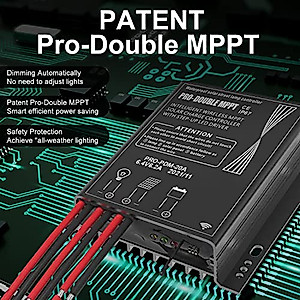 Gebosun 2-Pack 300W LED Solar Flood Light, Remote Controlled, Dusk to Dawn, 24,000Lumen, 6000K, IP67 Waterproof, Wall-Mounted & Pole-Mounted, Perfect for Barn, Warehouse, Backyard and Garden