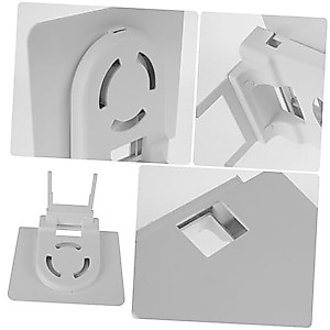 TOGEVAL Wall Bracket Over Socket Holder Wall Mount Router Shelf Wall Outlet Shelf Over Outlet Shelf Multifunctional Outlet Storage Rack Tv Mount Shelves for Wall Outlet White Plastic