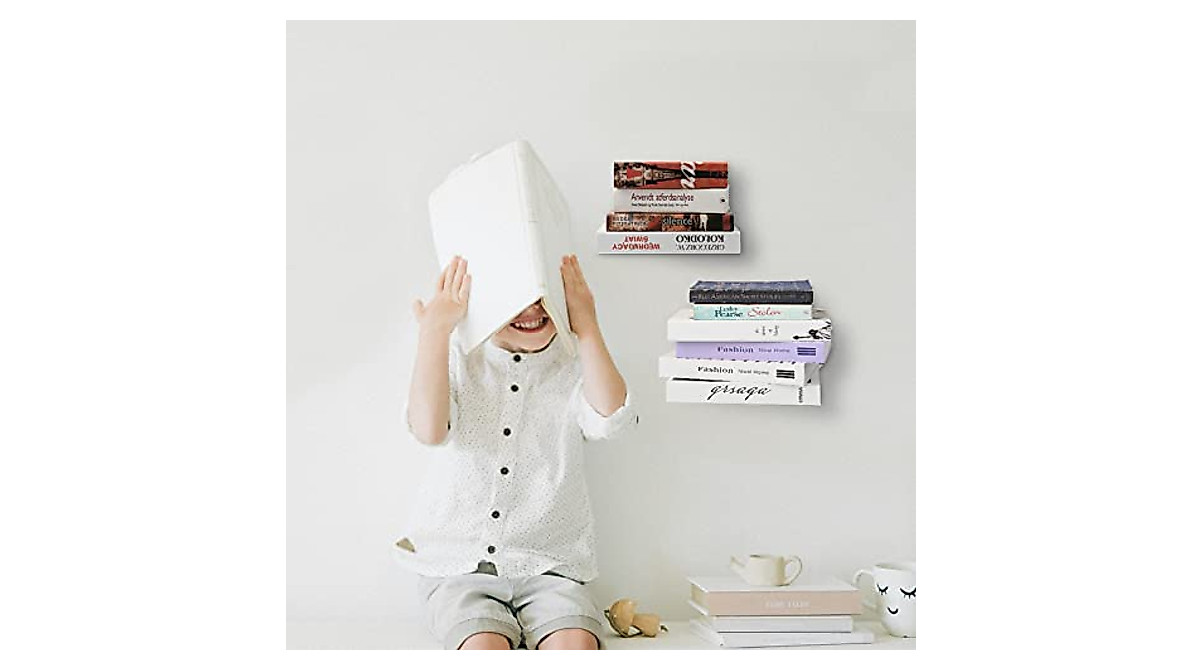 Homakover Invisible Floating Bookshelves - Modern Wall Storage