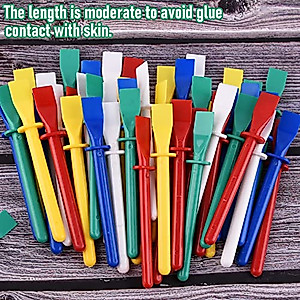 WXJ13 50 pcs Glue Spreaders,Colored Plastic Glue Smear Sticks Applicator Glue Scrapers,Glue Roller