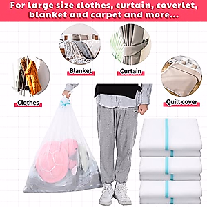 4 Pieces Extra Large Mesh Laundry Bags 44 In x 36 In Oversize Laundry Bag for Washing Machine Heavy Duty Net Washing Bags with Zipper for Big Clothes Household Bed Sheet Travel Storage Organize Bag