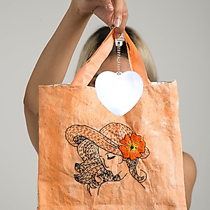 Uonlytech Heart LED Light Handbag Illuminator Touch Sensor Lamp Xmas Cold White Tree Hanging Ornament Valentines Day Gift Party Favor