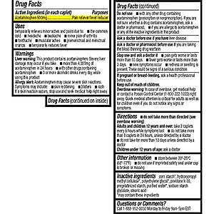 HealthA2Z® Extra Strength | Pain Relief | 100 Caplets | Acetaminophen 500mg | Contains No Aspirin | Fever Reducer | Pain Reliever