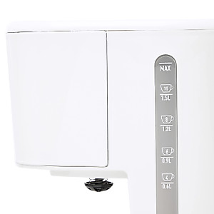 HADEN 75092 Heritage Innovative 12 Cup Capacity Programmable Vintage Retro Home Countertop Coffee Maker Machine with Glass Carafe, Ivory/Copper