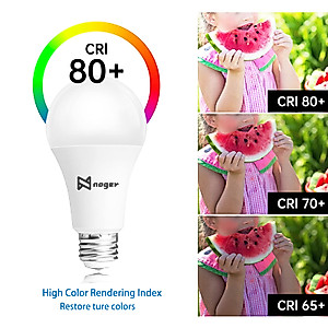 Noger 3-Way Led Light Bulbs A21 (4 Pack), 50 100 150W Equivalent, 2700K Soft White, 3 Way E26 Light Bulbs for Reading, 500-1600-2200LM