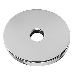 Corla 4" Modern Oversized Shower Arm Flange | Universal Replacement Escutcheon Cover Plate (Chrome)