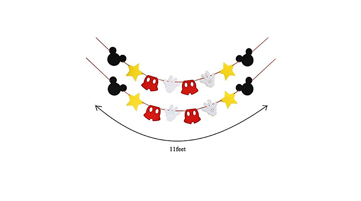 Mickey Mouse Felt Garland for Birthday Decor