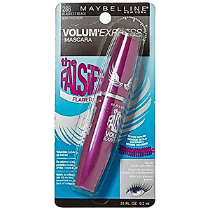 Maybelline New York Makeup Volum' Express The Falsies Flared Washable Mascara, Blackest Black, 0.31 Fl Oz (Pack of 1)