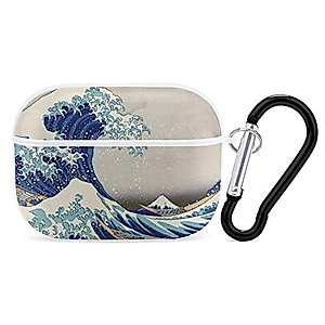 Escanor Great Wave Off Kanagawa Compatible with AirPods Pro Case Cover Shockproof Protective Soft TPU Full Printed Headphone Cases for Girls Boys Women Men with Keychain, One Size