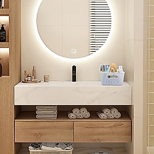 Obstnny Plastic Storage Baskets for Organizing, White Plastic Basket Bins, Set of 4