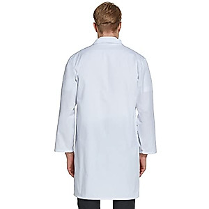 VOGRYE Professional Lab Coat for Men Women Long Sleeve, White, Unisex XXS