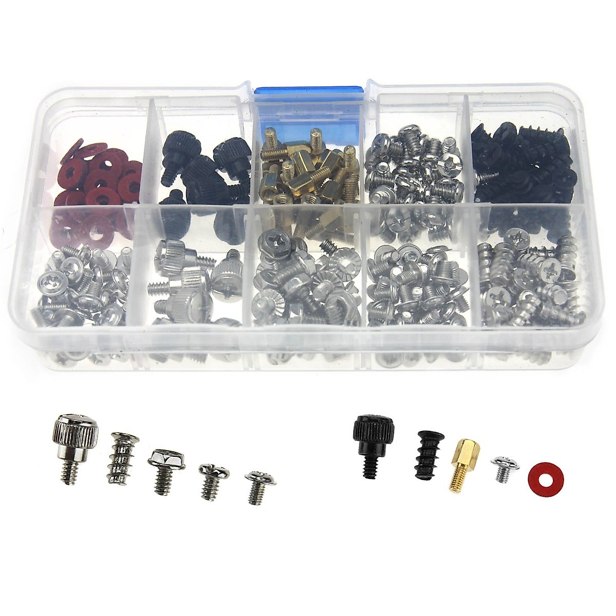 Create idea 228pcs Computer PC Screws Kit with Case for Motherboard Case Fan Hard Disk Notebook