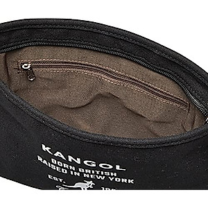 KANGOL(カンゴール) Thick Cotton Canvas 2-Way Clutch Bag, Black (Black 19-3911tcx)