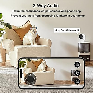 Indoor Home Security Camera, 1080P WiFi Pet Camera for Dog/Cat Monitor,360 Pan&Tilt, Privacy Mode, Micro SD Card & US Cloud Storage, 2-Way Audio, Google Assistant & Alexa Support (Wired Camera)