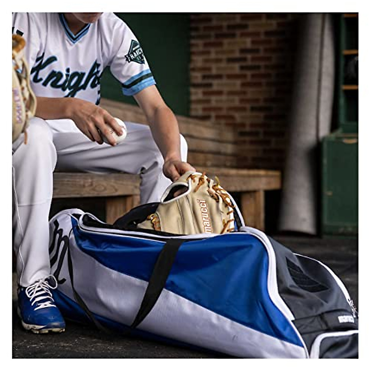Marucci Wheeled Utility Bag, Royal Blue/White