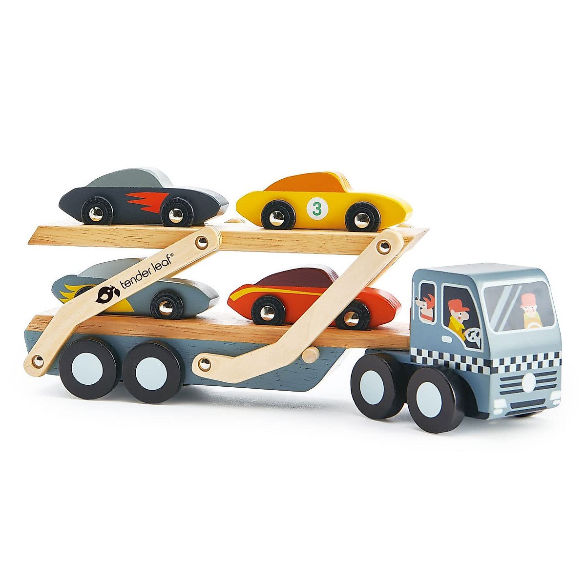 Tender Leaf Toys Car Transporter - Imaginative Play Gift for Children Encourage Social Development and Language Skills
