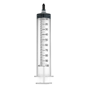 8 Pack 100ml Syringes with 14G 4.0" 3.0'' 2.0" 1.0'' Blunt Tip Needles and Storage Caps(Luer Lock), Plastic Reusable Syringe for Glue Applicator, Oil Dispensing Multiple Uses