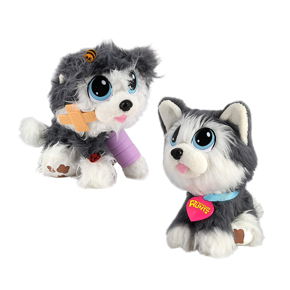 Rescue Runts II Plush Pet You Can Adopt & Rescue, Husky Dog Medium