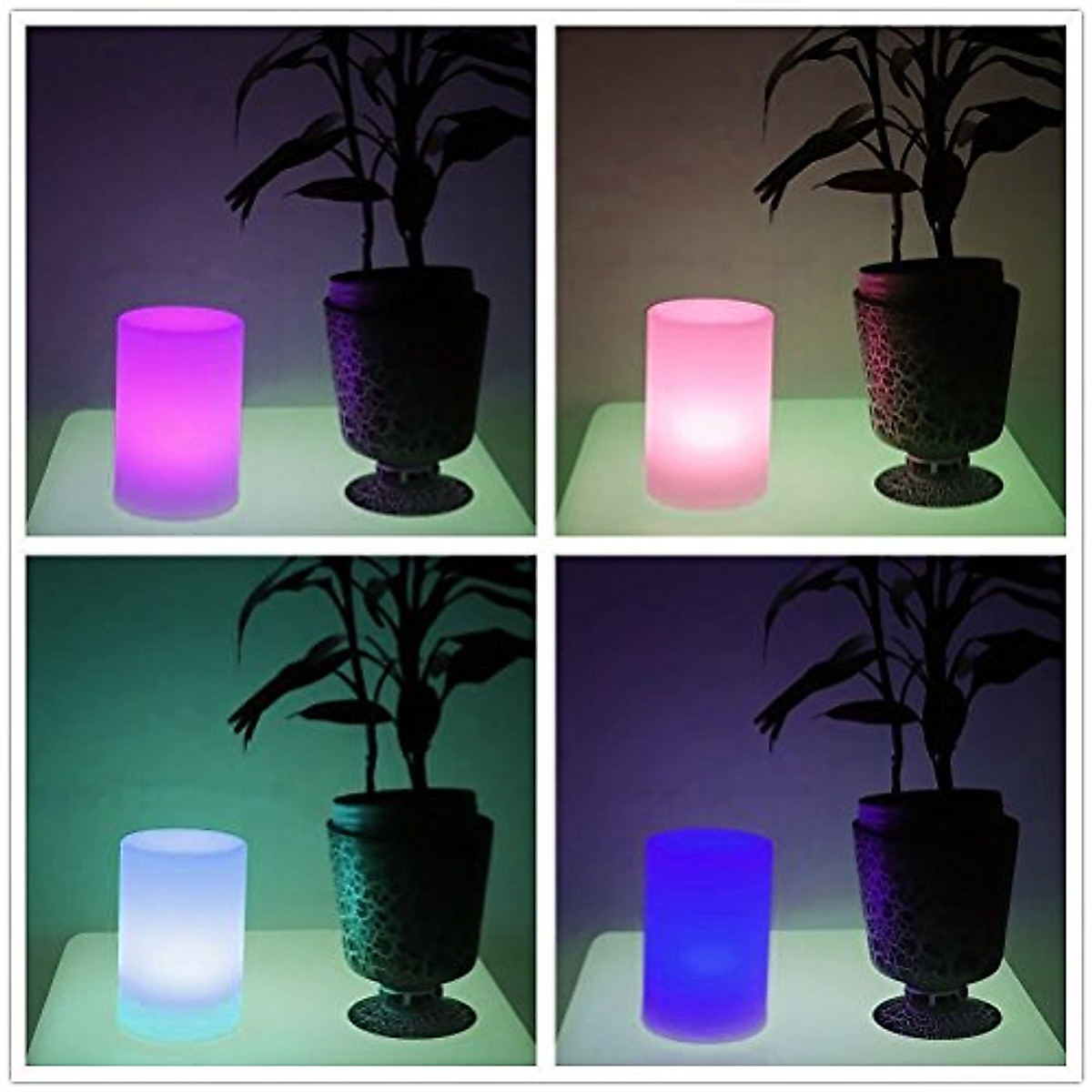 AMZSTAR LED Mood Lights, Cylinder Led Light with Remote Indoor and Outdoor Use 16 Color Changing Dimmable Led Pond Light Mood Light for Garden Party Decoration(Cylinder 10x10x15cm)