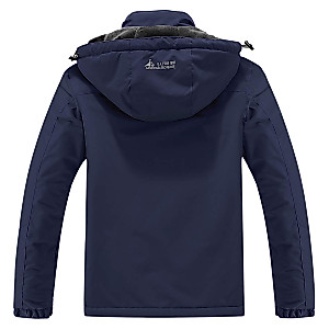 MOERDENG Men's Waterproof Ski Jacket Warm Winter Snow Coat Mountain Windbreaker Hooded Raincoat